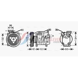 AVA QUALITY COOLING Kompressor, Klimaanlage mzak207 f&uuml;r MAZDA