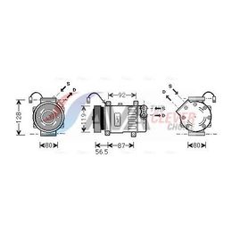 AVA QUALITY COOLING Kompressor, Klimaanlage peak036 f&uuml;r Peugeot