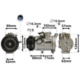 Van Wezel Kompressor, Klimaanlage 2700k276 f&uuml;r MAZDA