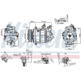 NISSENS Kompressor, Klimaanlage 890754 f&uuml;r VW