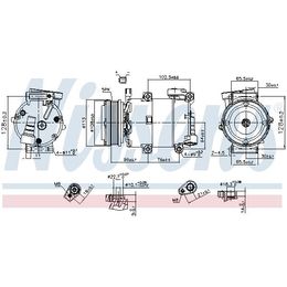 NISSENS Kompressor, Klimaanlage 890788 f&uuml;r Ford