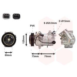 Van Wezel Kompressor, Klimaanlage 1301k700 f&uuml;r NISSAN RENAULT
