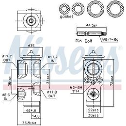 NISSENS Expansionsventil, Klimaanlage 999390 f&uuml;r MERCEDES-BENZ