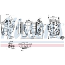 NISSENS Kompressor, Klimaanlage 89584 f&uuml;r CADILLAC