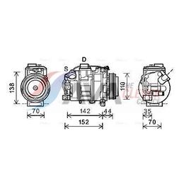 AVA QUALITY COOLING Kompressor, Klimaanlage bwak423 f&uuml;r ALPINA BMW