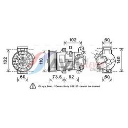 AVA QUALITY COOLING Kompressor, Klimaanlage toak683 f&uuml;r TOYOTA