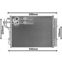 Van Wezel Kondensator, Klimaanlage 82005445 f&uuml;r HYUNDAI