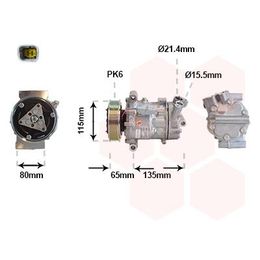 Van Wezel Kompressor, Klimaanlage 4301k718 f&uuml;r RENAULT