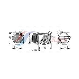 AVA QUALITY COOLING Kompressor, Klimaanlage voak144 f&uuml;r Volvo