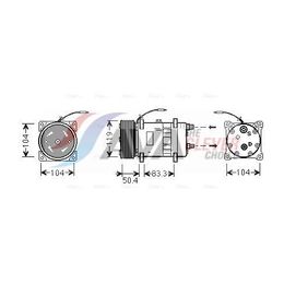 AVA QUALITY COOLING Kompressor, Klimaanlage uvak058