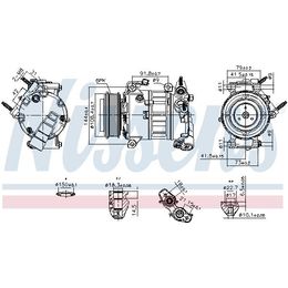 NISSENS Kompressor, Klimaanlage 890589 f&uuml;r Ford