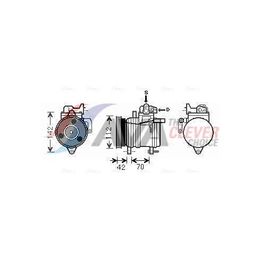 AVA QUALITY COOLING Kompressor, Klimaanlage kaak121 f&uuml;r HYUNDAI KIA