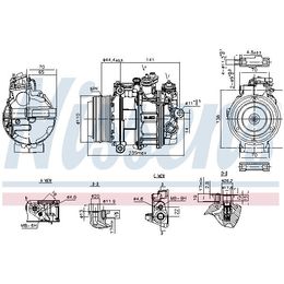 NISSENS Kompressor, Klimaanlage 890749 f&uuml;r Mercedes