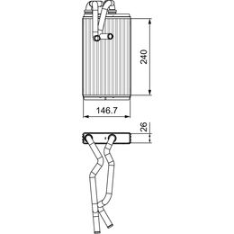 Valeo W&auml;rmetauscher, Innenraumheizung 811525 f&uuml;r Peugeot MITSUBISHI (GAC)