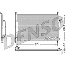 DENSO Kondensator, Klimaanlage dcn46015 f&uuml;r INFINITI