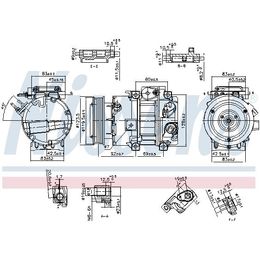 NISSENS Kompressor, Klimaanlage 890917 f&uuml;r KIA