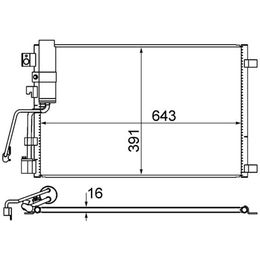 Mahle Kondensator, Klimaanlage ac605000s f&uuml;r NISSAN