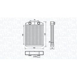 MAGNETI MARELLI W&auml;rmetauscher, Innenraumheizung 350218516000 f&uuml;r RENAULT