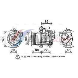 AVA QUALITY COOLING Kompressor, Klimaanlage toak618 f&uuml;r TOYOTA