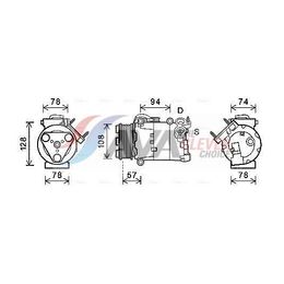 AVA QUALITY COOLING Kompressor, Klimaanlage fdak482 f&uuml;r Ford LAND ROVER