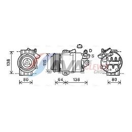AVA QUALITY COOLING Kompressor, Klimaanlage rtak565 f&uuml;r RENAULT