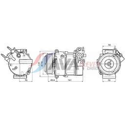 AVA QUALITY COOLING Kompressor, Klimaanlage auak354 f&uuml;r LAND ROVER