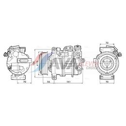 AVA QUALITY COOLING Kompressor, Klimaanlage msak786 f&uuml;r Mercedes INFINITI
