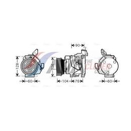 AVA QUALITY COOLING Kompressor, Klimaanlage toak437 f&uuml;r TOYOTA