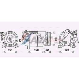 AVA QUALITY COOLING Kompressor, Klimaanlage bwak566