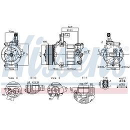 NISSENS Kompressor, Klimaanlage 891034 f&uuml;r VW Skoda