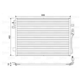 Valeo Kondensator, Klimaanlage 814453 f&uuml;r DODGE