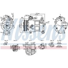 NISSENS Kompressor, Klimaanlage 890596 f&uuml;r JEEP Fiat
