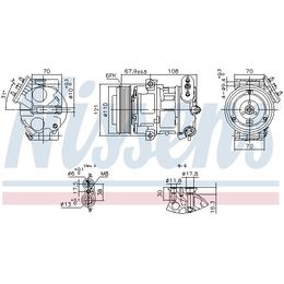 NISSENS Kompressor, Klimaanlage 890663 f&uuml;r Opel Vaughall