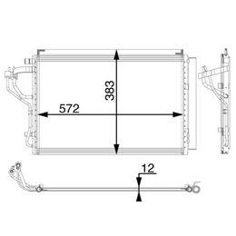 Mahle Kondensator, Klimaanlage ac55000p f&uuml;r KIA