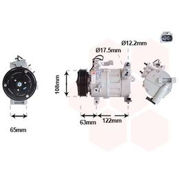 Van Wezel Kompressor, Klimaanlage 1701k708 f&uuml;r JEEP Fiat / LANCIA
