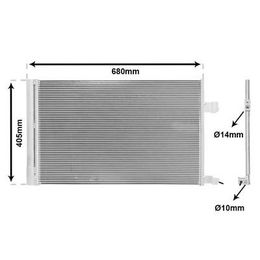 Van Wezel Kondensator, Klimaanlage 77015701 f&uuml;r JAGUAR