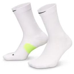 Kniestr&uuml;mpfe Nike "U NK MDWT RUN CREW 1PR - 168", Damen, Gr. S (34/37), wei&szlig;, volt, b, Obermaterial: 93% Polyester, 6% Elasthan, 1% Nylon, Socken Kniestr&uuml;mpfe
