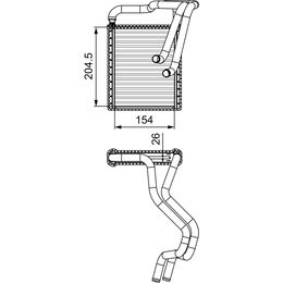 Valeo W&auml;rmetauscher, Innenraumheizung 812430 f&uuml;r KIA