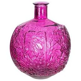 Tischvase Gilde "Vase Dschungel", magenta, B:33cm H:44cm T:33cm &Oslash;:33cm, Glas, Vasen