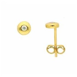 Adelia&acute;s Paar Ohrh&auml;nger ADELIA ́S "Ohrstecker Ohrringe 585 Gold ( 14K ) mit Zirkonia &ndash; Goldohrringe", gold, Ohrringe, Damen, Damen, Gold, Goldohrringe