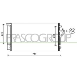 PRASCO Kondensator, Klimaanlage hn804c001 f&uuml;r KIA HYUNDAI