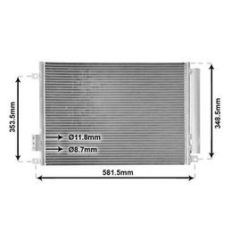 Van Wezel Kondensator, Klimaanlage 17015700 f&uuml;r Fiat / LANCIA