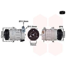 Van Wezel Kompressor, Klimaanlage 3701k715 f&uuml;r Opel