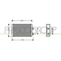 PRASCO W&auml;rmetauscher, Innenraumheizung ft133h001 f&uuml;r Fiat LANCIA