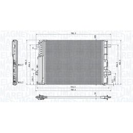 MAGNETI MARELLI Kondensator, Klimaanlage 350203758000 f&uuml;r Mercedes INFINITI
