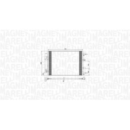 MAGNETI MARELLI Kondensator, Klimaanlage 350203773000 f&uuml;r Ford