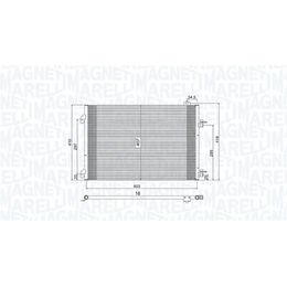 MAGNETI MARELLI Kondensator, Klimaanlage 350203803000 f&uuml;r RENAULT