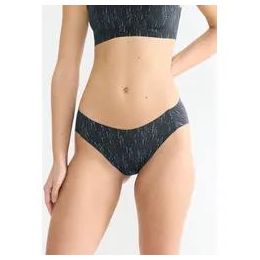 Slip Sloggi "ZERO Feel 2.0 High leg", Damen, Gr. XS, schwarz-wei&szlig; (schwarz combination), Single Jersey, Obermaterial: 76% Polyamid, 24% Elasthan, k&ouml;rpernah, Unterhosen Slip, nahtlos und unsichtbar
