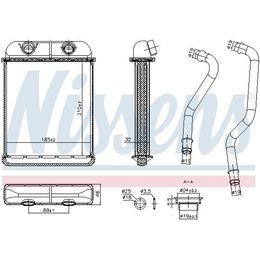 NISSENS W&auml;rmetauscher, Innenraumheizung 707257 f&uuml;r PORSCHE VW