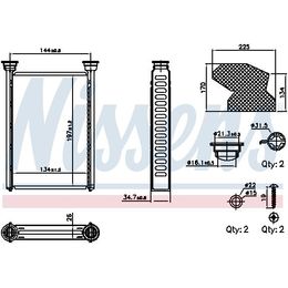 NISSENS W&auml;rmetauscher, Innenraumheizung 707309 f&uuml;r OPEL VAUXHALL